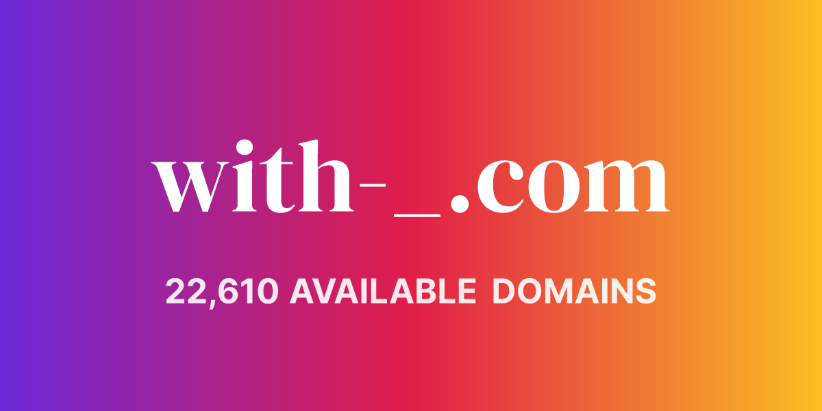 One Word Domains - 22,610 Available One-Word .com domains with with ...